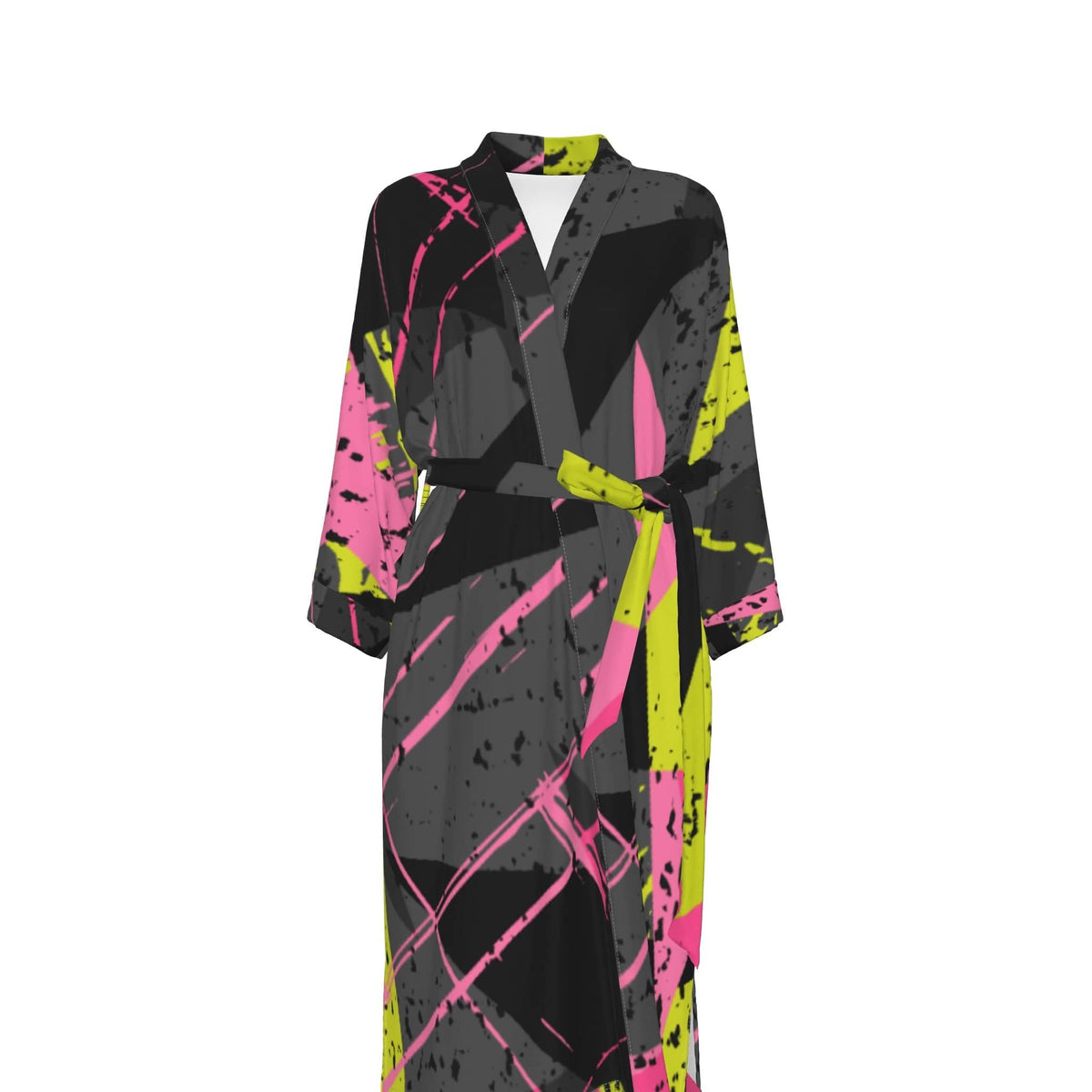 All-Over Print Women's Satin Kimono Robe – Spruced Roost