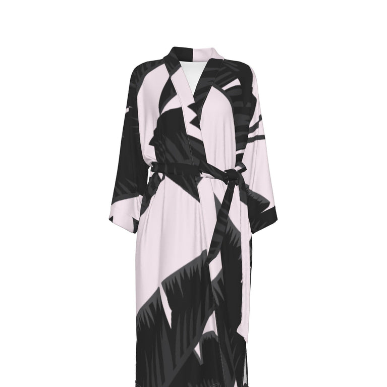 All-Over Print Women's Satin Kimono Robe – Spruced Roost